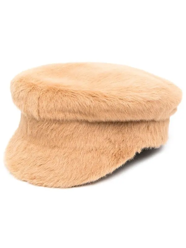 Ruslan Baginskiy Faux-fur Driver's Cap - Brown