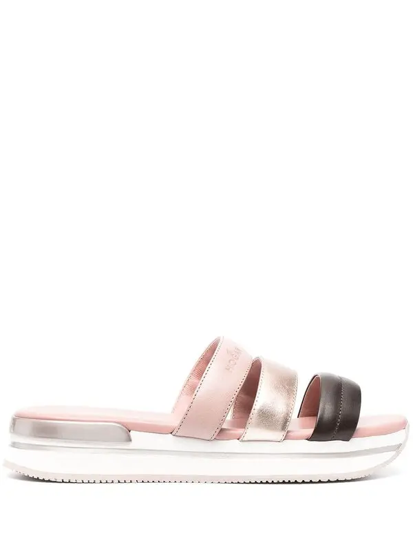 Hogan Triple Strap Sandals