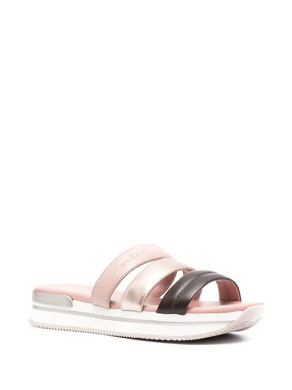Hogan Triple Strap Sandals