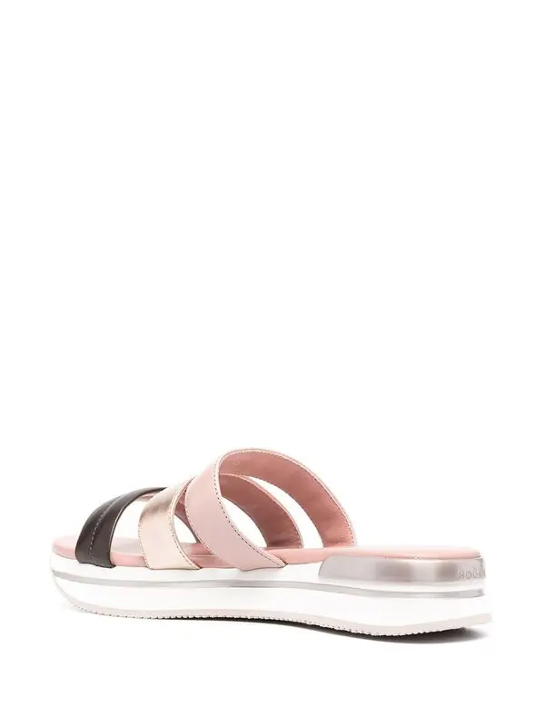 Hogan Triple Strap Sandals