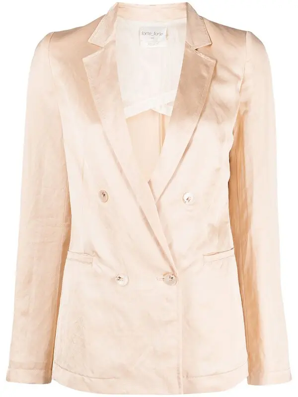 FORTE_FORTE Fitted Double-breasted Blazer
