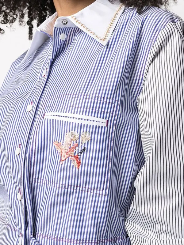 Chloé Pinstripe Shirtdress