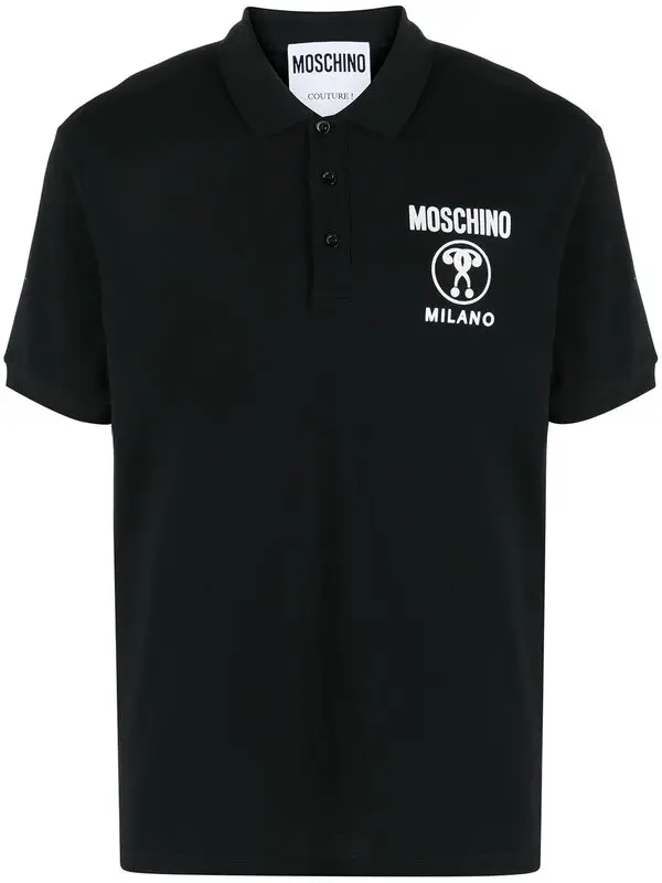 Moschino Double Question Mark Short-sleeve Polo Shirt