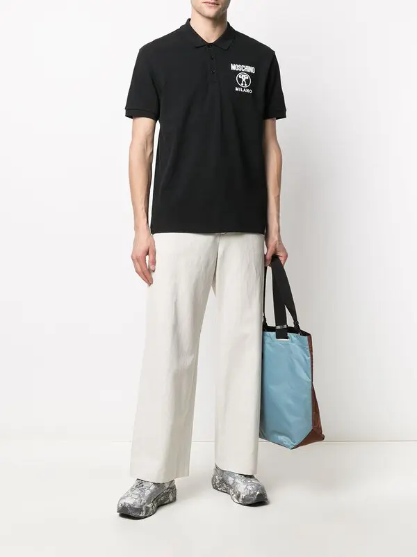 Moschino Double Question Mark Short-sleeve Polo Shirt