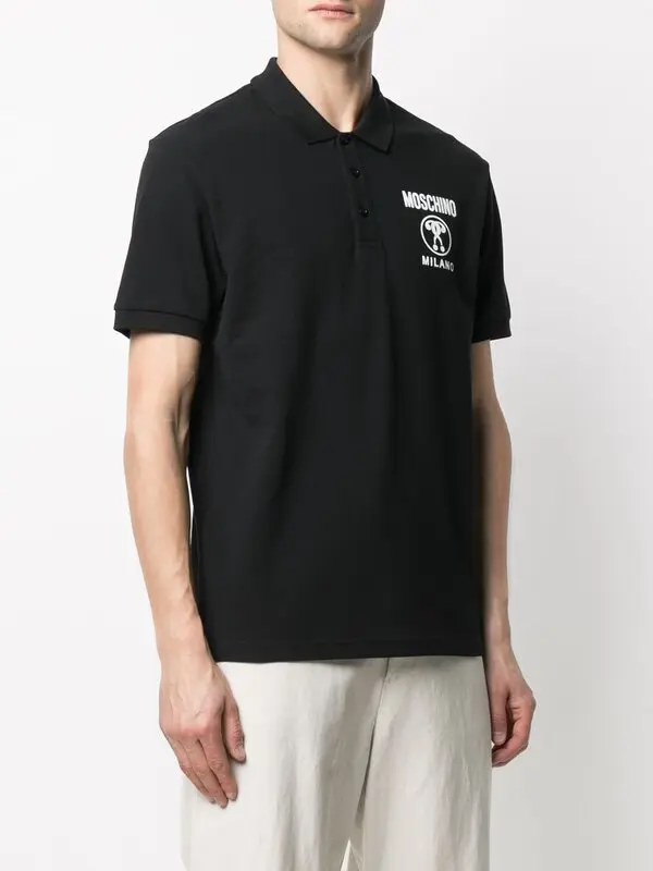 Moschino Double Question Mark Short-sleeve Polo Shirt