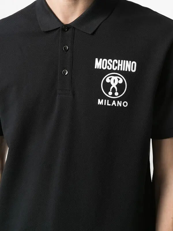 Moschino Double Question Mark Short-sleeve Polo Shirt