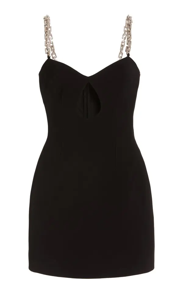 knee length dresses for ladies David Koma Silver Sphere Embroidery Cami Mini Dress Black/Silver / 8 main image 0