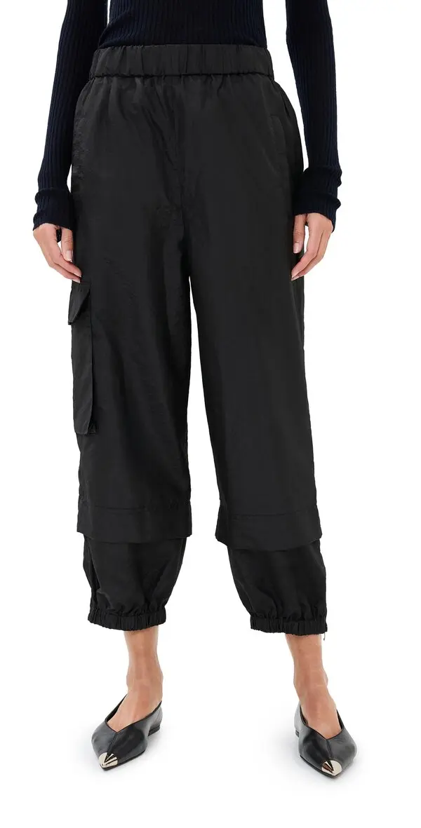 Tibi Crispy Nylon Joggers