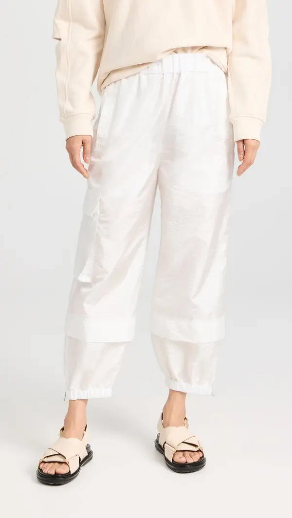 Tibi Crispy Nylon Pull-on Joggers