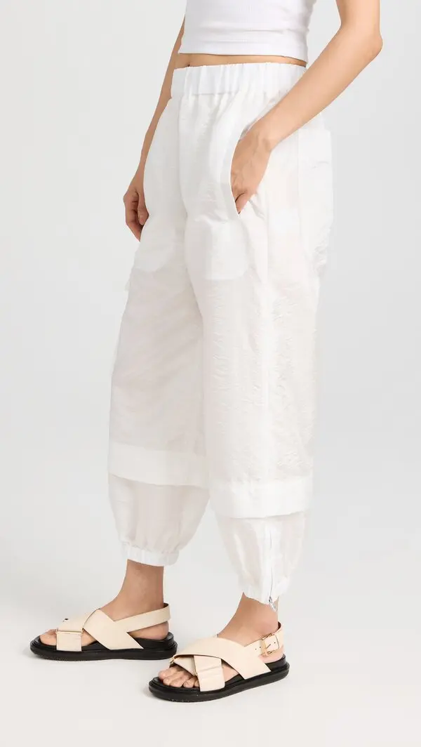 Tibi Crispy Nylon Pull-on Joggers