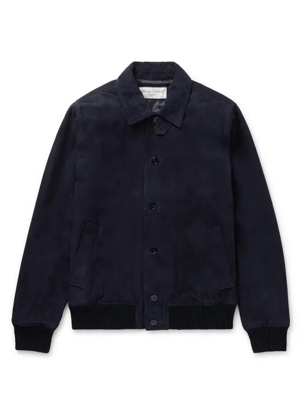 Officine Générale Valentin Suede Bomber Jacket