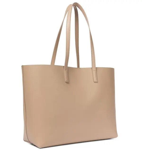 Saint Laurent Shopping E/w Leather Tote Bag - Beige