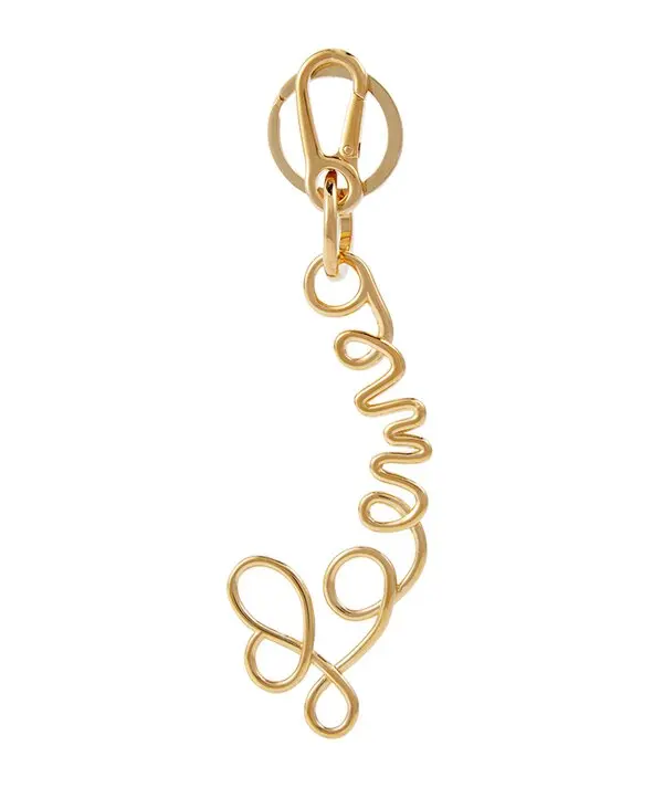 Loewe Anagram Keyring - Gold