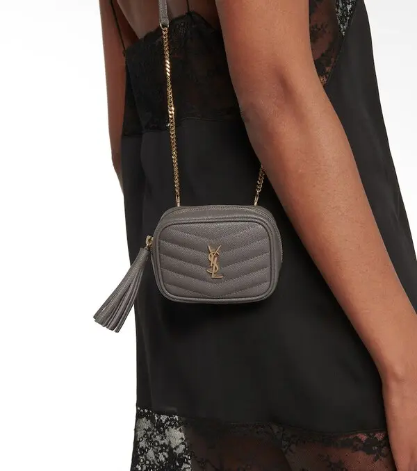 Saint Laurent Lou Micro Leather Crossbody Bag