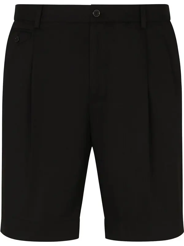 Dolce & Gabbana Straight-leg Bermuda Shorts - Black