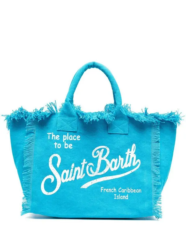 MC2 SAINT BARTH Logo Print Beach Bag