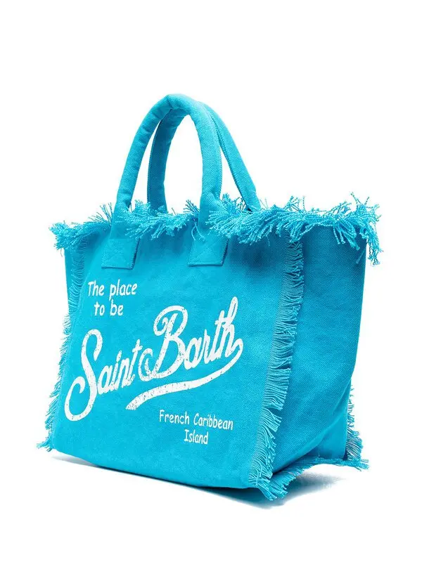 MC2 SAINT BARTH Logo Print Beach Bag