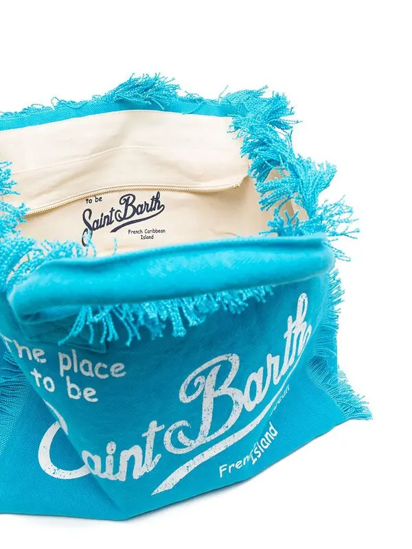 MC2 SAINT BARTH Logo Print Beach Bag