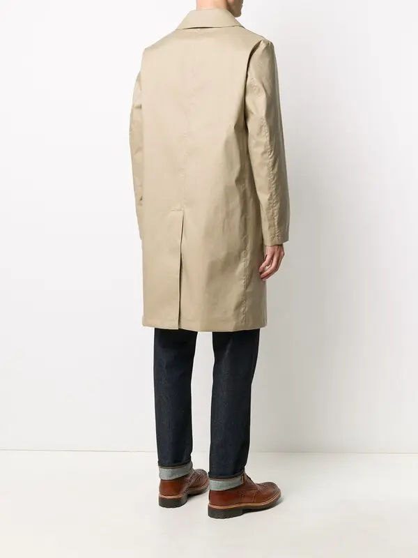 Mackintosh Manchester Single-breasted Car Coat - Neutrals