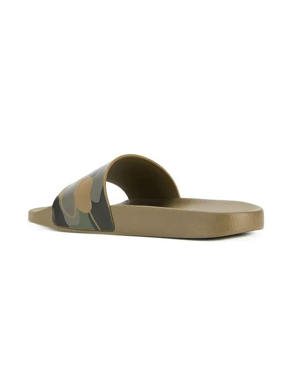 Valentino Garavani Camouflage Slides - Green