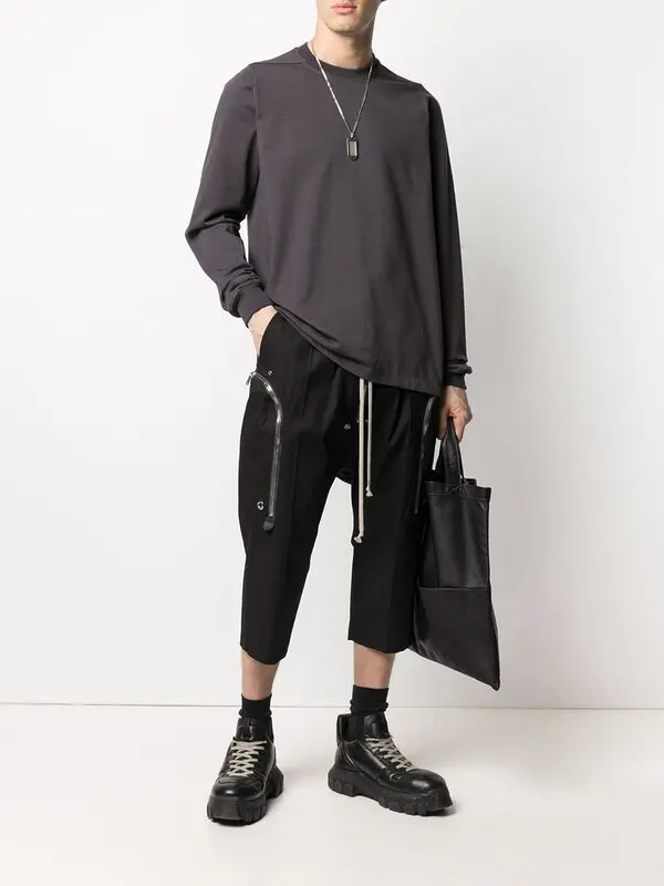 Rick Owens Bauhaus Bela Cropped Trousers In Black - 40% Off
