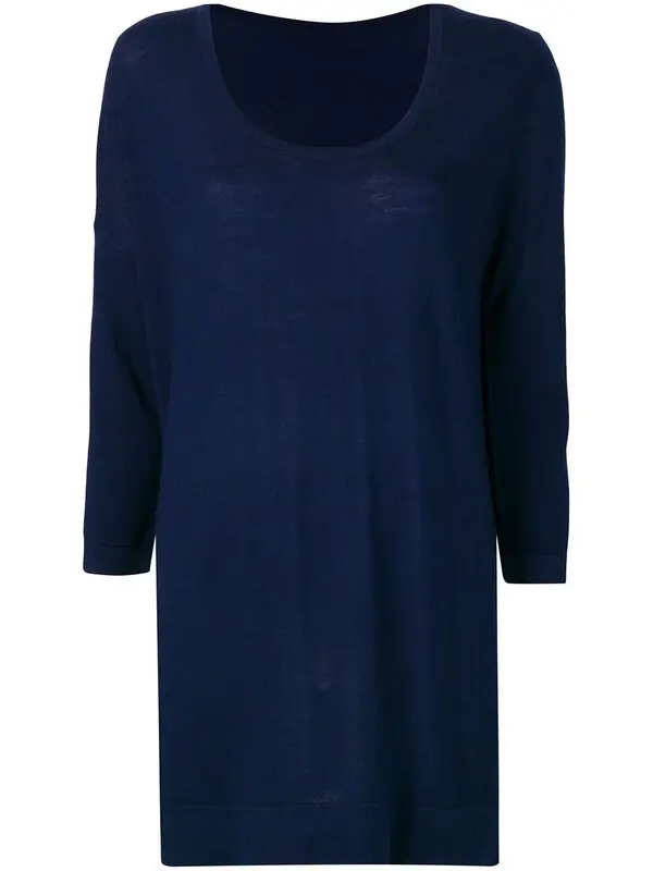 SOTTOMETTIMI Longline Knitted Sweater - Blue