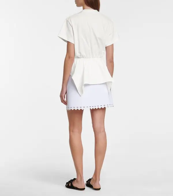 Alaïa Peplum Cotton T-shirt