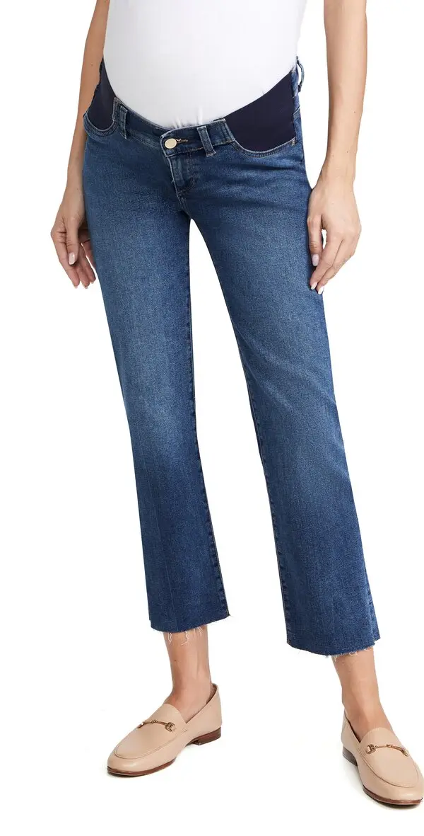 DL1961 Patti Straight Maternity Ankle Jeans - Seaborn Raw