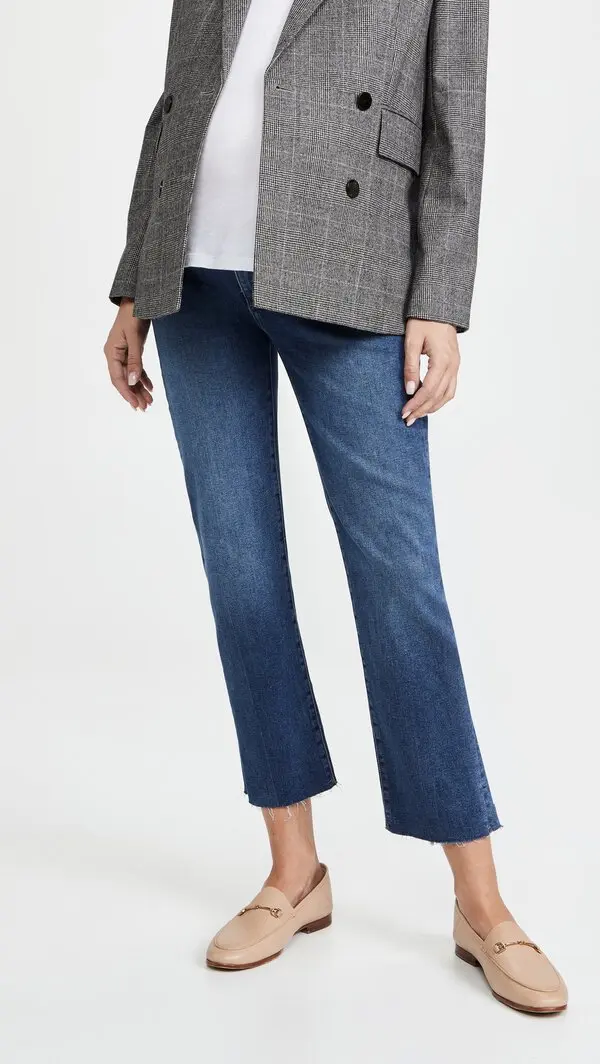 DL1961 Patti Straight Maternity Ankle Jeans - Seaborn Raw
