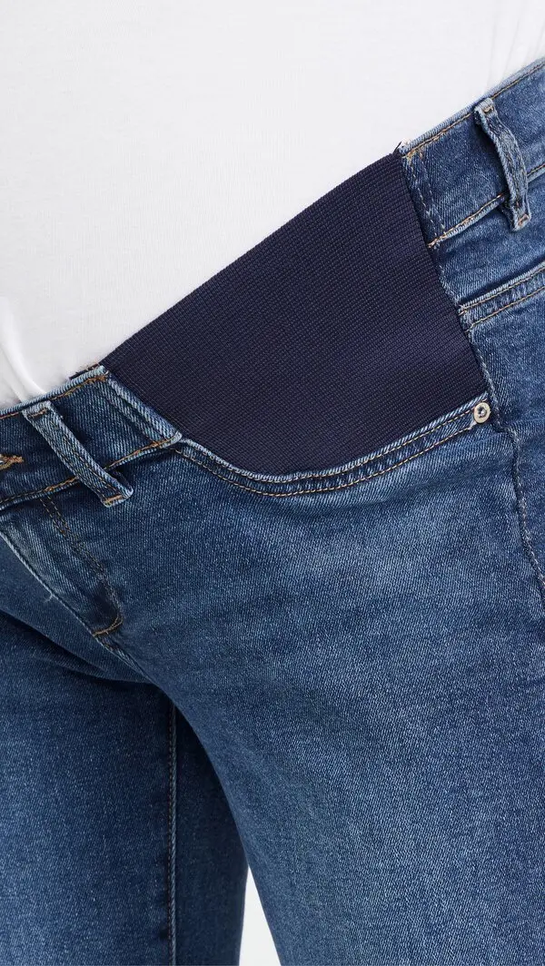 DL1961 Patti Straight Maternity Ankle Jeans - Seaborn Raw