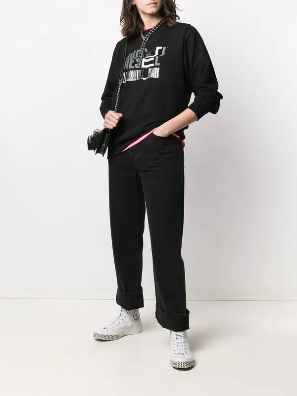 DIESEL® High-waisted Cropped Straight Leg Jeans