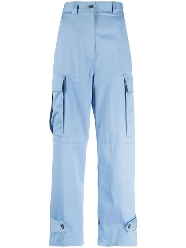 MSGM Cropped High-waisted Trousers
