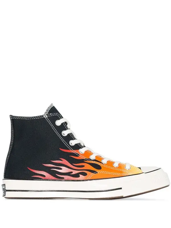 CONVERSE Chuck 70 Flame-print Sneakers - Black