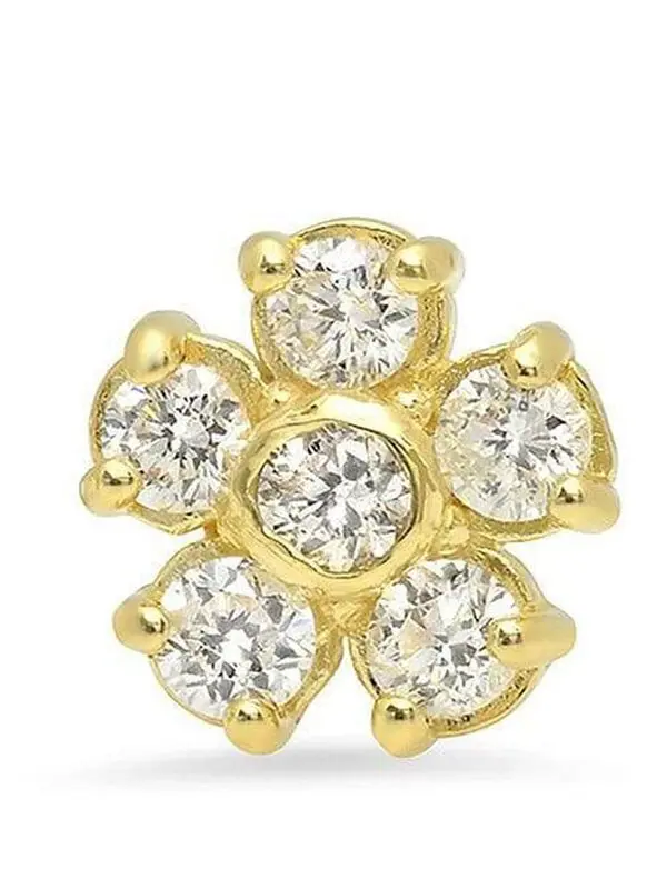 JENNIFER MEYER 18kt Yellow Diamond Flower Stud Earrings