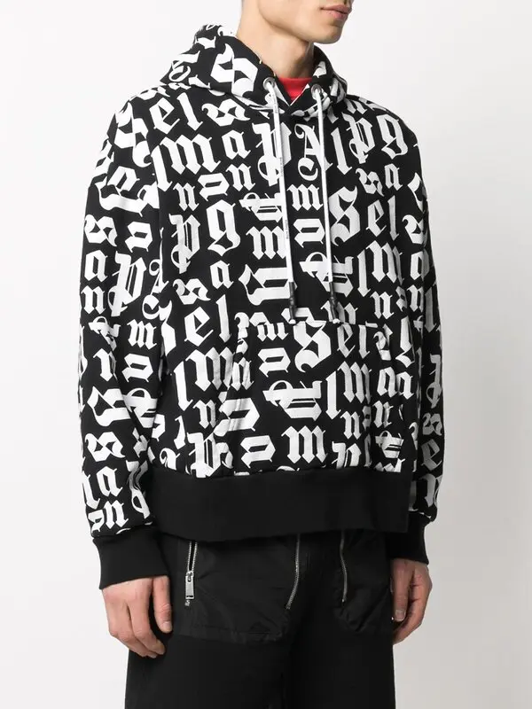 Palm Angels Broken Monogram Hoodie