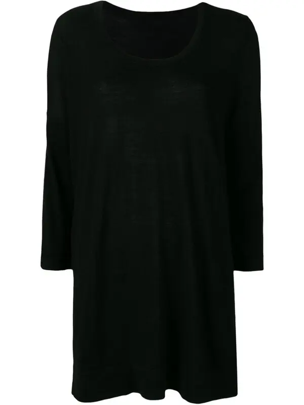 SOTTOMETTIMI Longline Knitted Sweater - Black