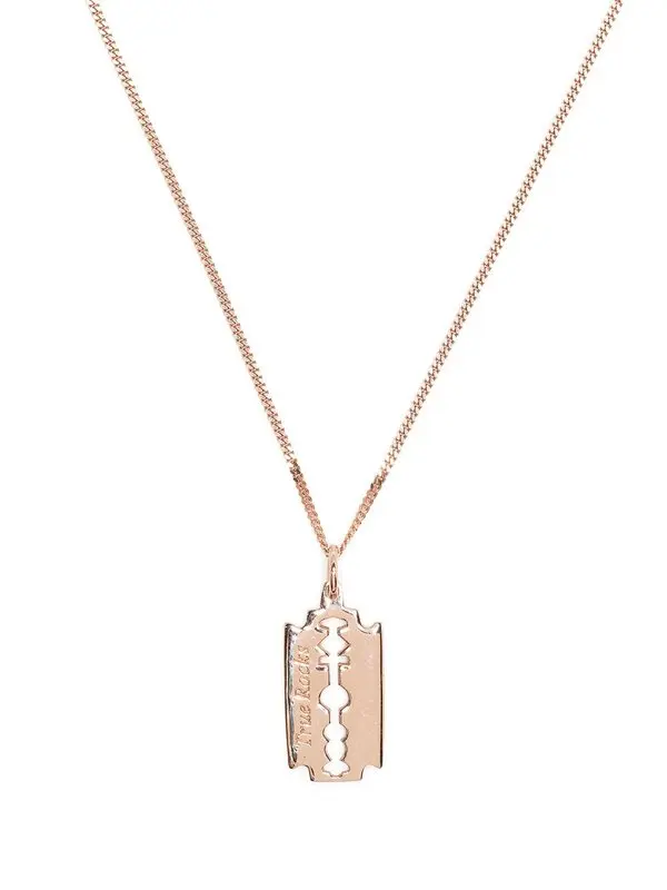 TRUE ROCKS Mini Razor Pendant Necklace - Gold