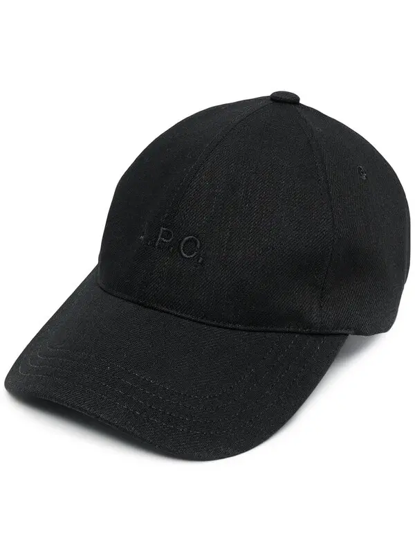 A.p.c. Embroidered Logo Baseball Cap - Black