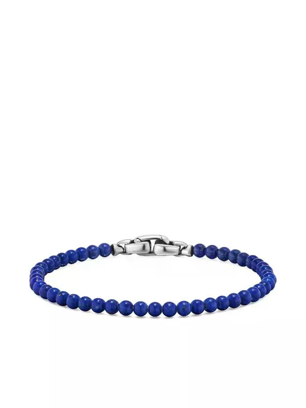 David Yurman Sterling Lapis Lazuli Bead Bracelet - Silver
