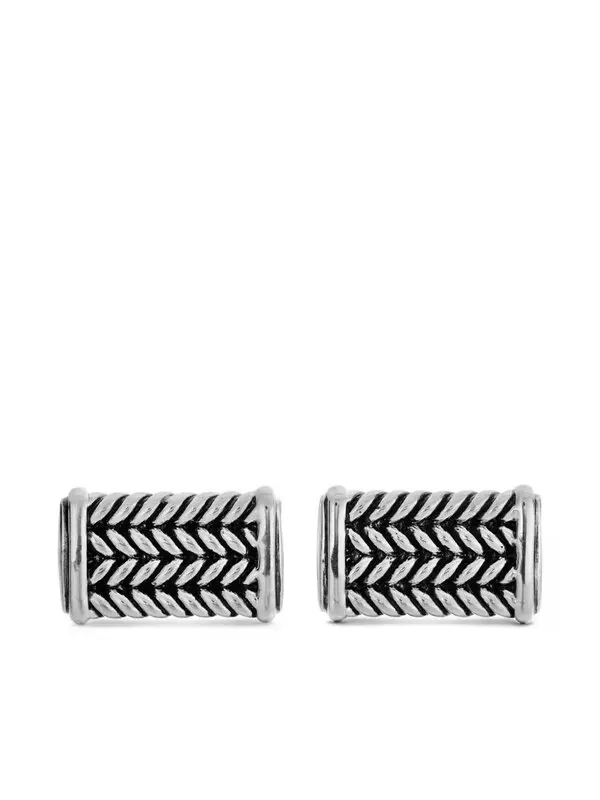 David Yurman Sterling Chevron Cufflinks - Silver