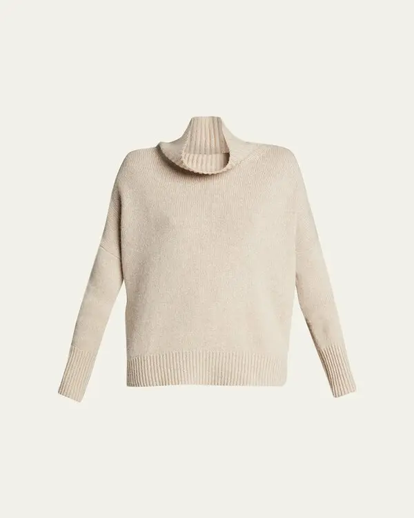 LISA YANG Heidi Cashmere Turtleneck Sweater - Sand