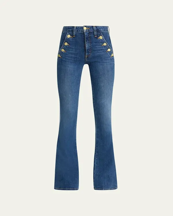 Ramy Brook Helena Mid-rise Flare Jeans - Medium Wash