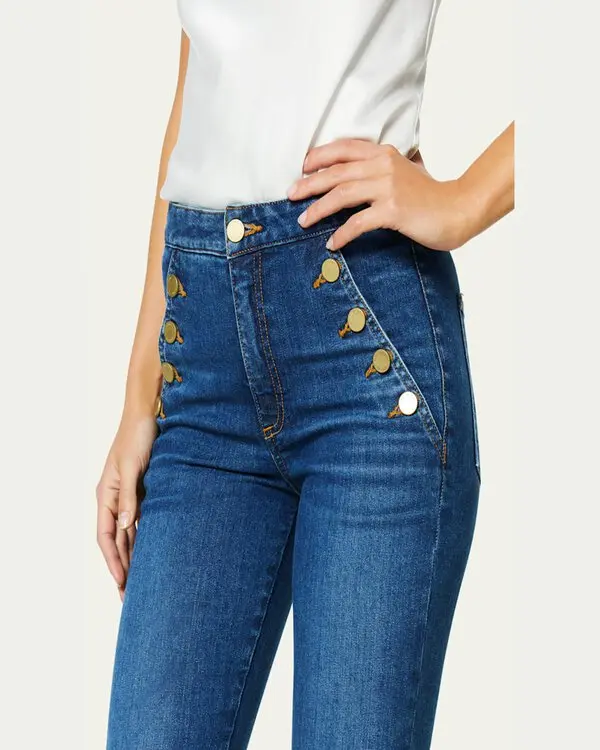 Ramy Brook Helena Mid-rise Flare Jeans - Medium Wash