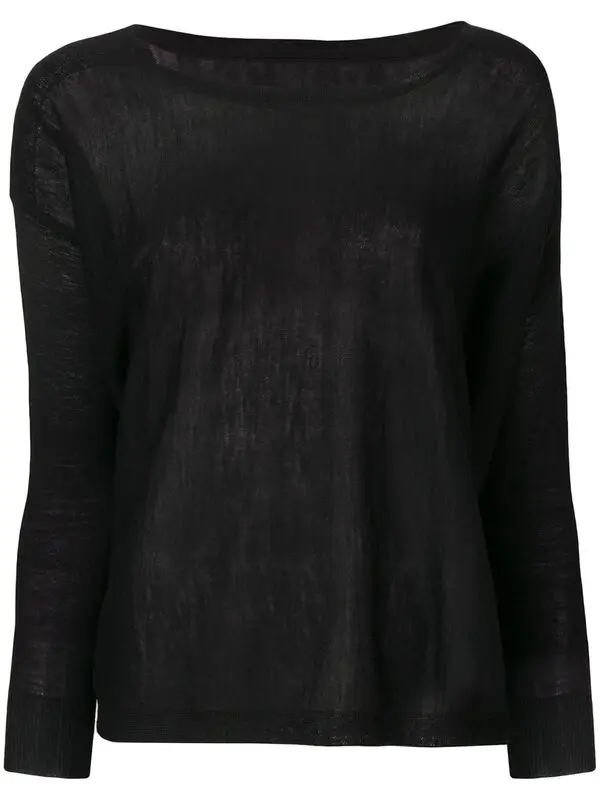 SOTTOMETTIMI Plain Knitted Top - Black