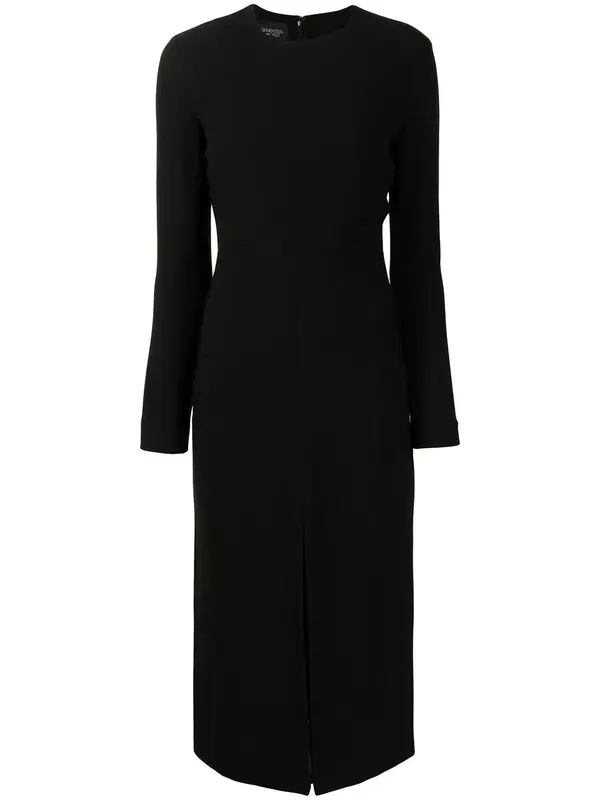 Giambattista Valli Round Neck Long-sleeved Midi Dress