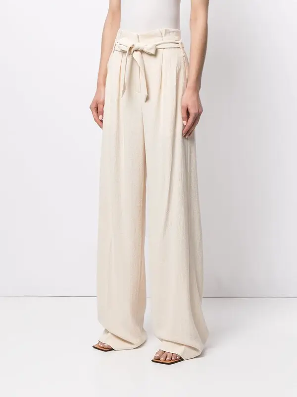 Simkhai Emiko Textured Wide-leg Trousers
