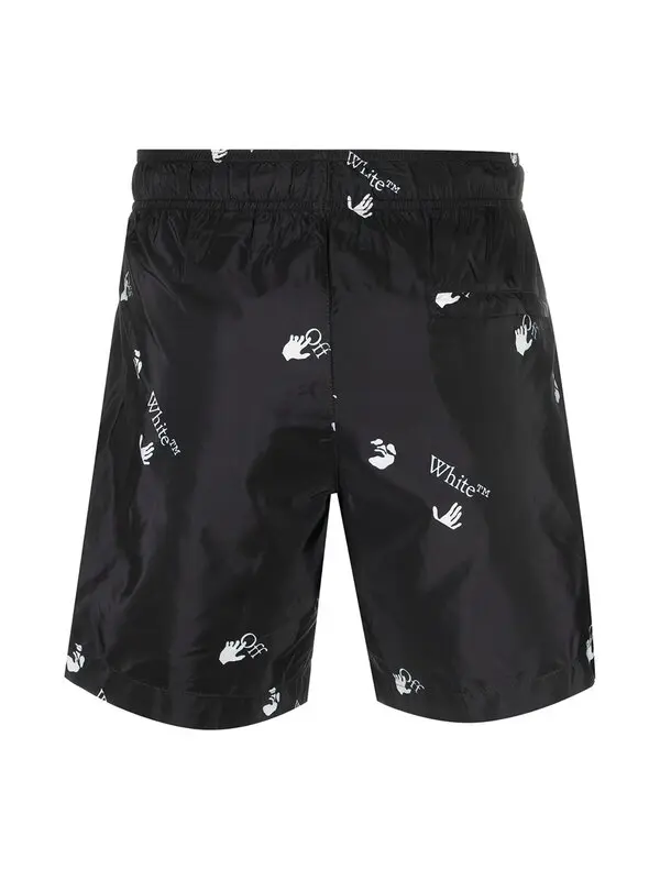 Off-White Hands-off Print Swim Shorts