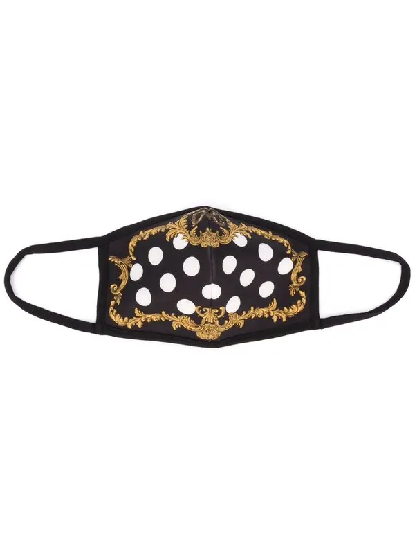 Dolce & Gabbana Polka Dot-print Face Mask - Black