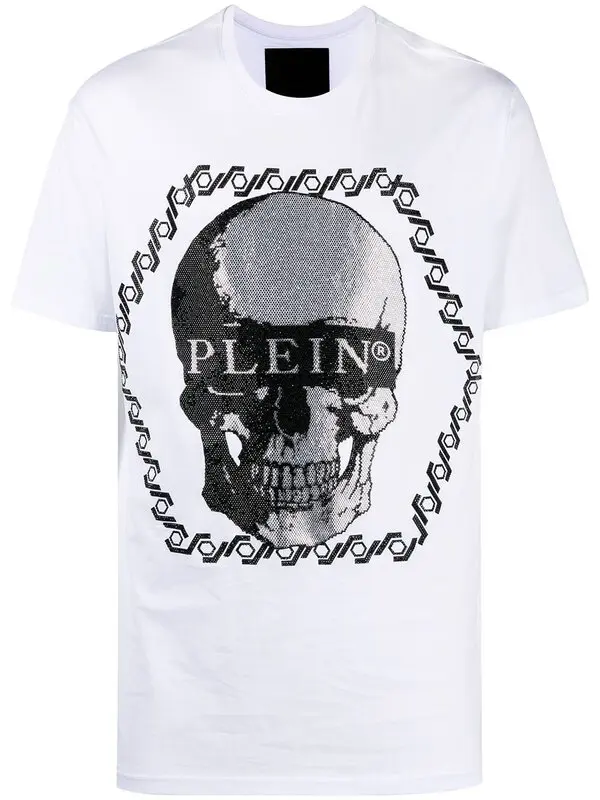 Philipp Plein Crystal-skull Crew Neck T-shirt - White