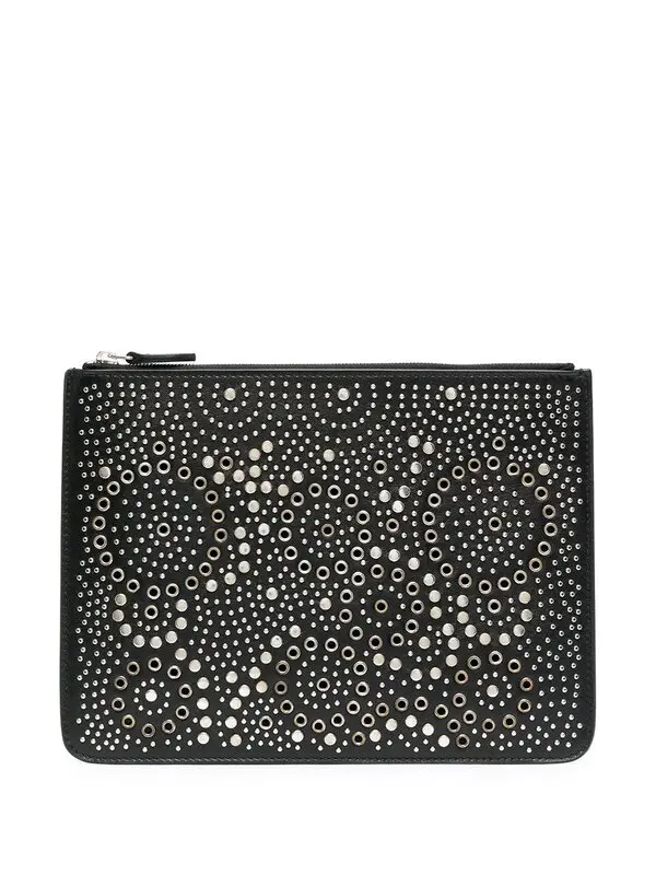 10 CORSO COMO Studded Leather Wallet - Black